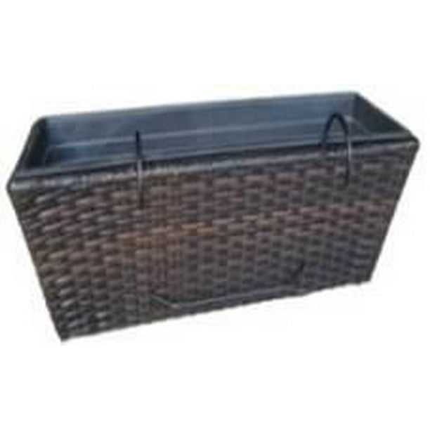 hometrends 20" Wicker Balcony Box Planter - Walmart.ca