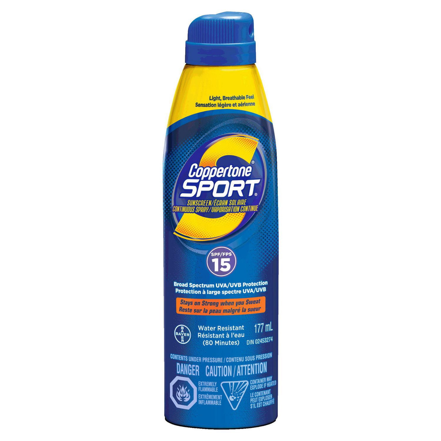 Coppertone Sport Spf 15 Continuous Sunscreen Spray Walmart Canada