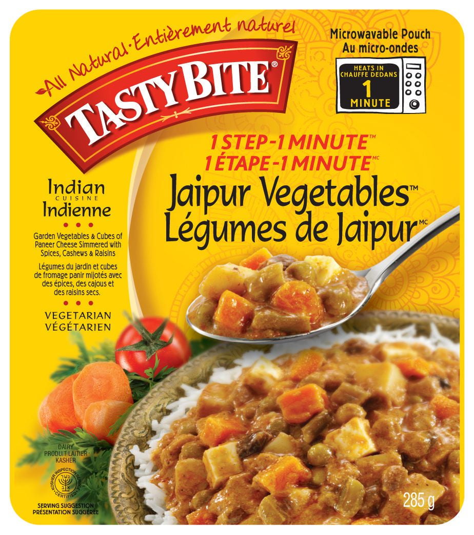 Tasty Bite 1 Step - 1 Minute Indian Cuisine Jaipur Vegetables | Walmart ...