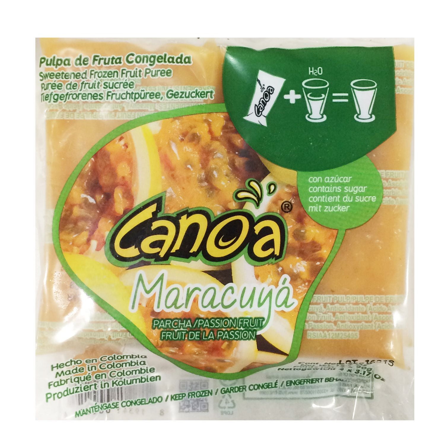 Canoa Maracuya Passion Fruit Sweetened Frozen Fruit Puree | Walmart Canada