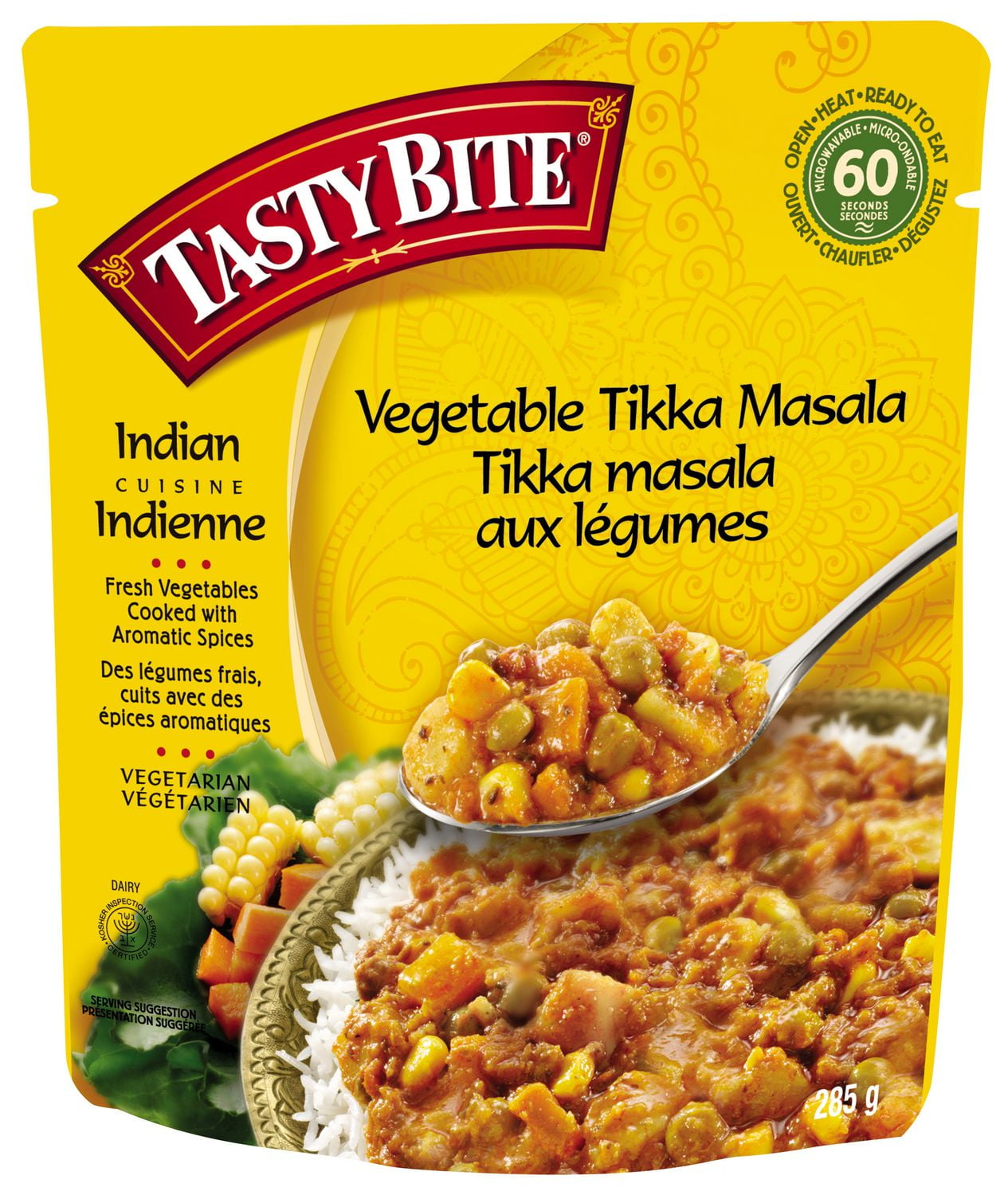 Tasty Bite 1 Step - 1 Minute Indian Cuisine Vegetable Tikka Masala ...