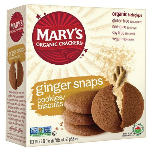 Mary's Organic Ginger Snaps Cookies 155g - Walmart.ca
