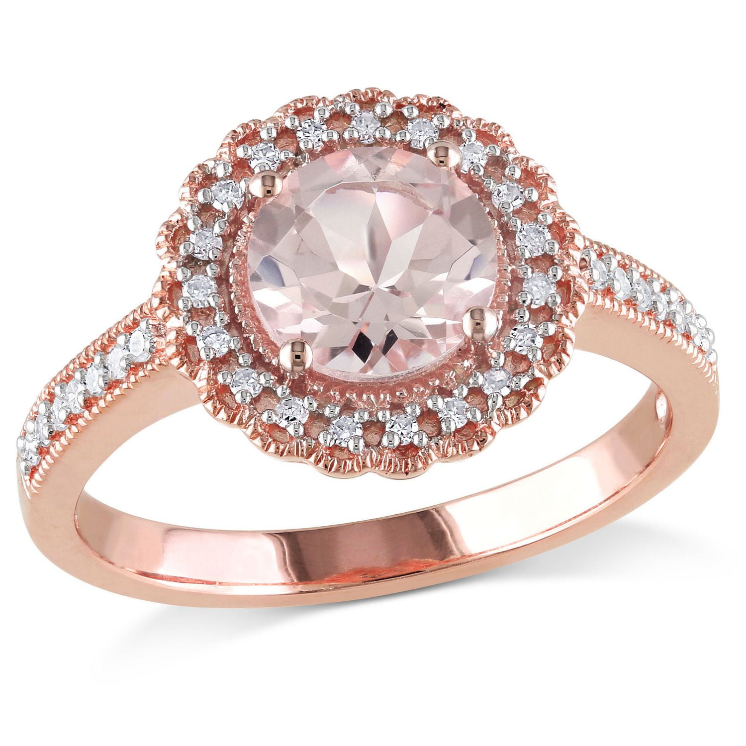Click here for Tangelo 1.17 Carat T. G.W. Morganite And 0.13 Cara... prices