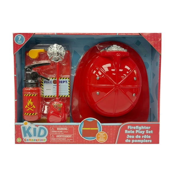 Kid Connection Firefighter Role Play Set. 7 Pieces, lifelike vest ...