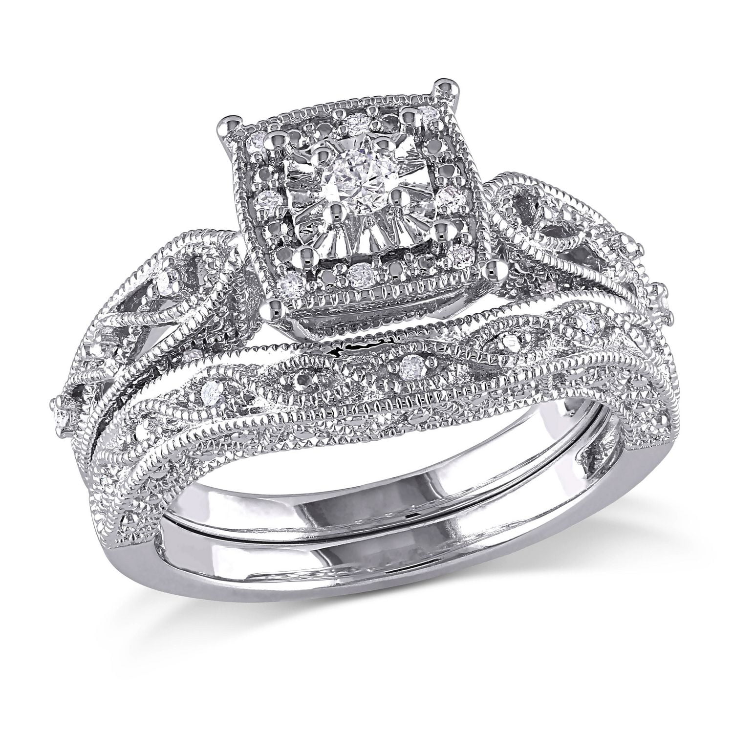 Click here for Miabella 0.20 Carat T. W. Diamond Sterling Silver... prices