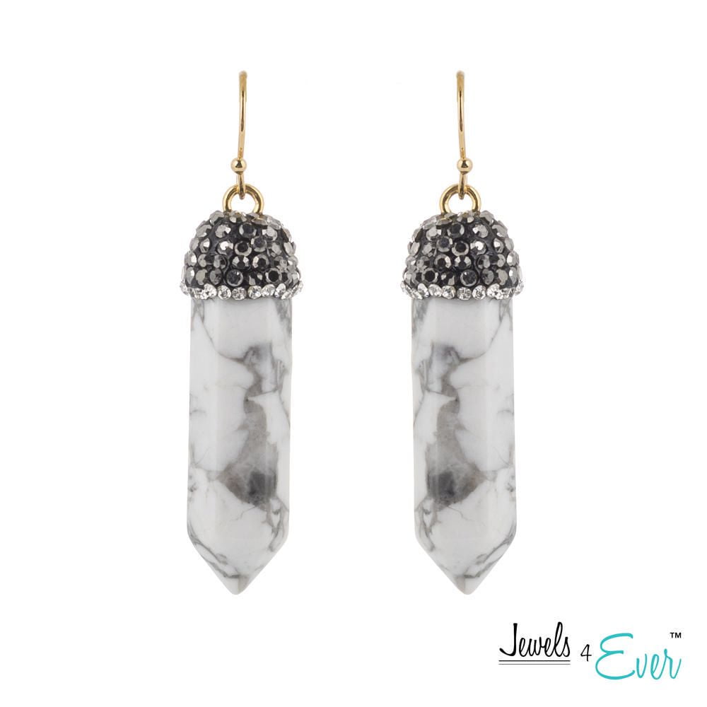 Click here for Jewels 4 Ever Brass Genuine Howlite Point And Crys... prices