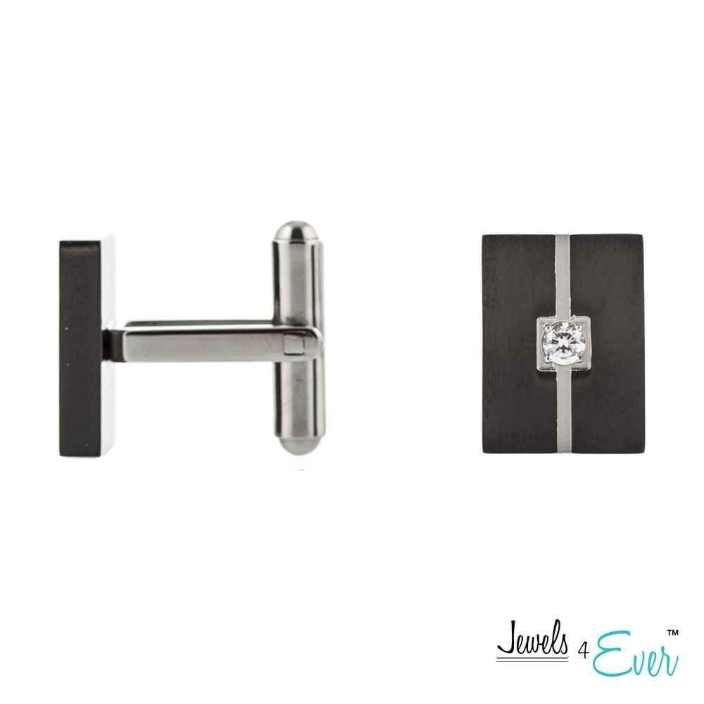 Click here for Jewels 4 Ever Stainless Steel Cubic Zirconium Cuff... prices