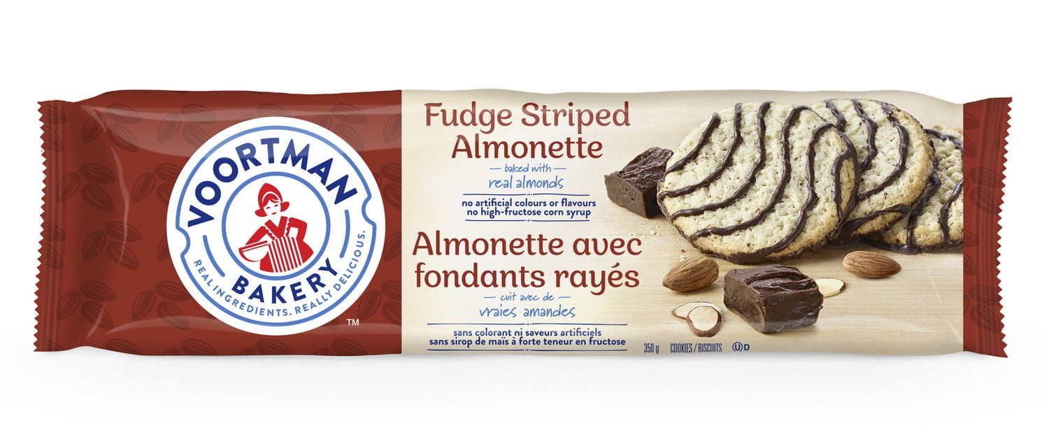 Voortman Bakery Fudge Striped Almonette Cookies | Walmart Canada