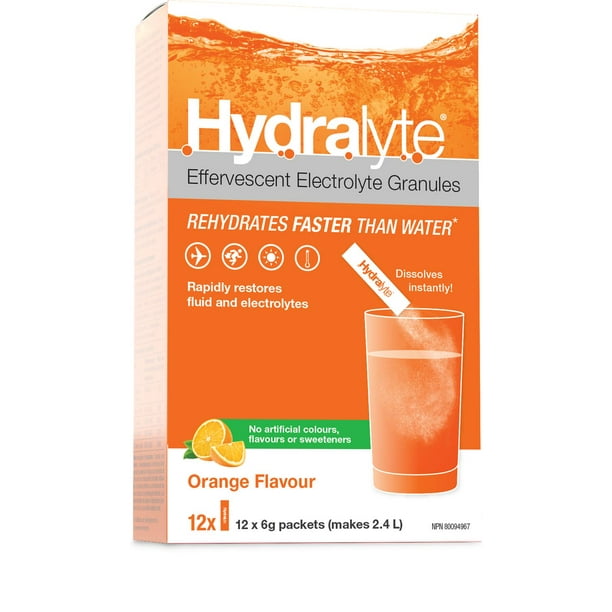 Orange effervescent electrolyte granules, 12ct - Walmart.ca