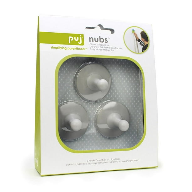 Puj Nubs Grey Peel and Stick Hooks - Walmart.ca