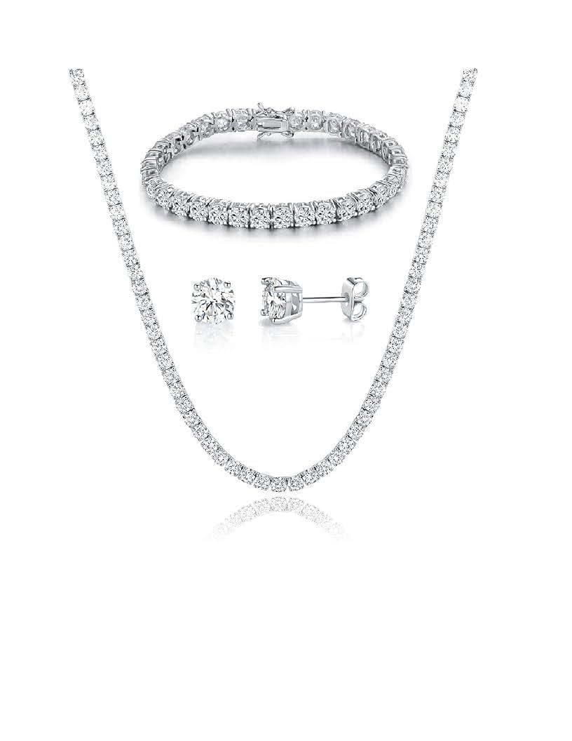 Click here for Luxury Designs Cubic Zirconia Tennis Necklace  Bra... prices