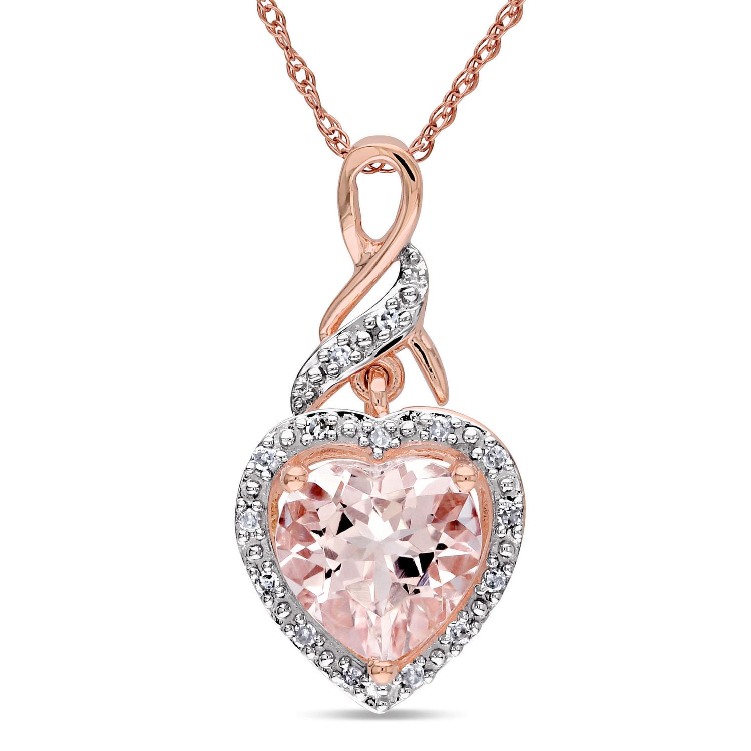 Click here for Tangelo 1.75 Carat T. G.W. Morganite And Diamond-A... prices