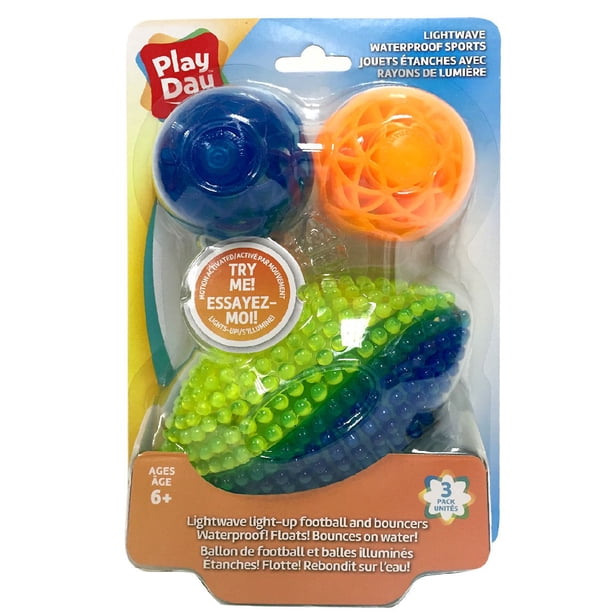 Play Day Lightwave Water Sporks Pack (luminator Light-up Football ...