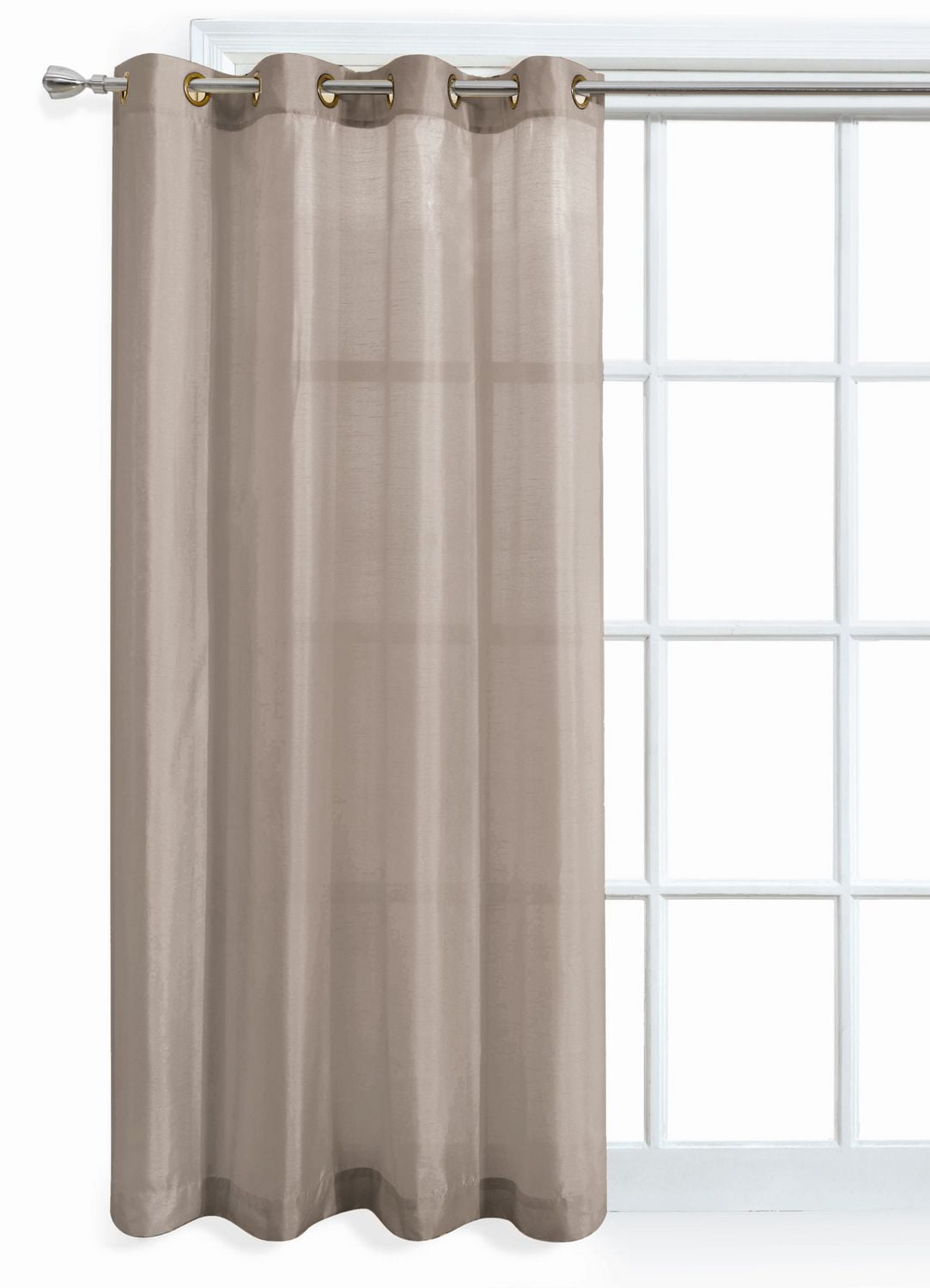 Mainstays Faux Silk Taupe Window Panel | Walmart Canada