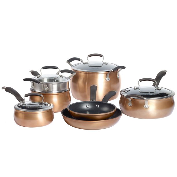 Epicurious 11Pc Aluminum Cookware Set Copper - Walmart.ca