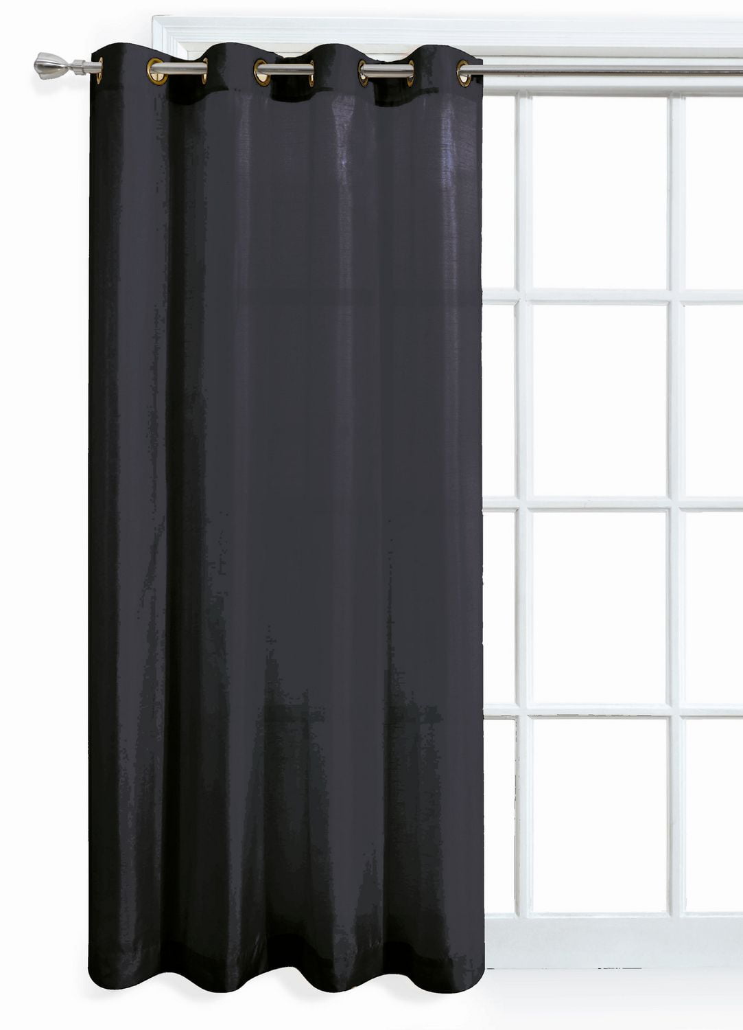 Mainstays Faux Silk Black Window Panel | Walmart Canada