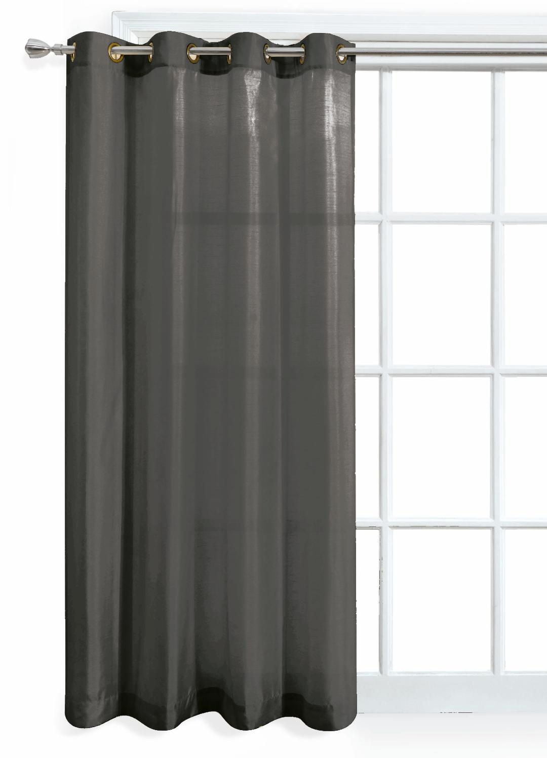 MAINSTAYS Faux Silk Dark Grey Window Panel | Walmart Canada