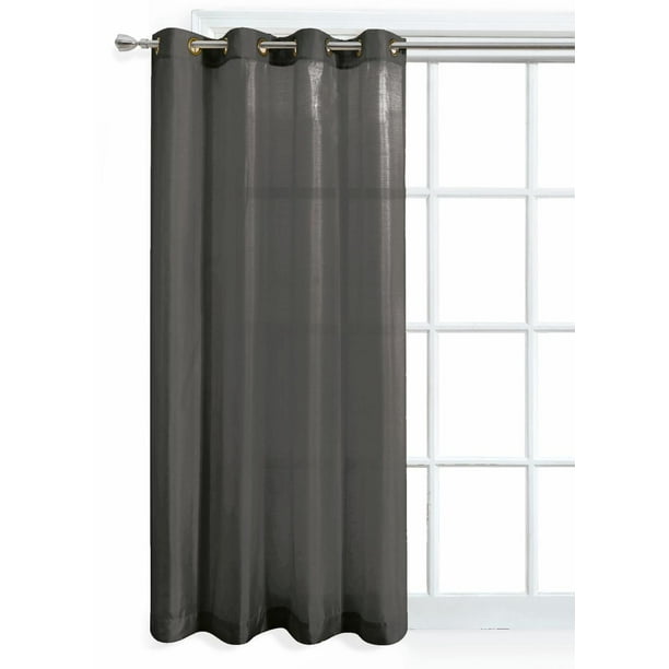 MAINSTAYS Faux Silk Dark Grey Window Panel - Walmart.ca