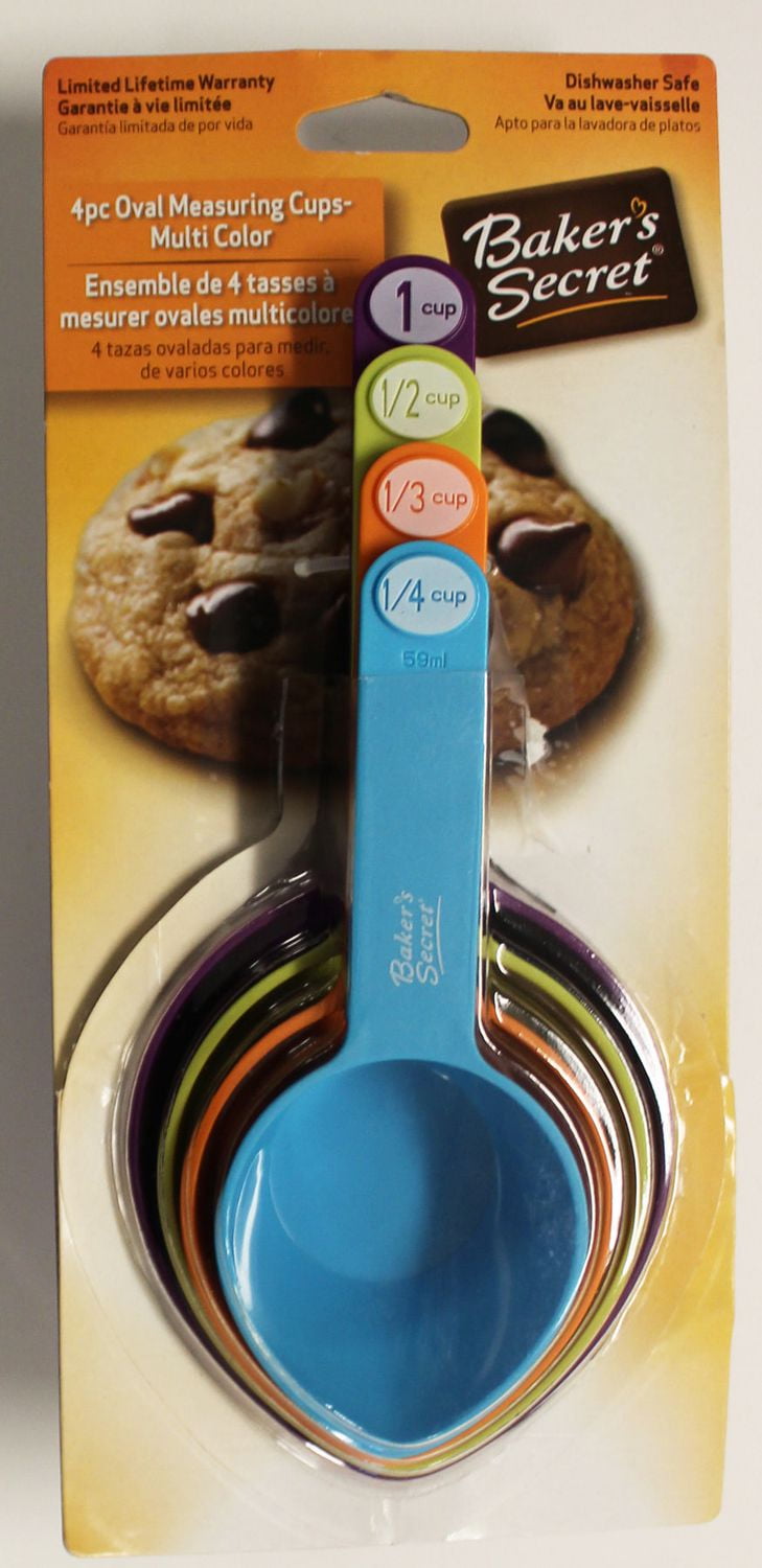 Baker's Secret Oval Measuring Cups Multi Colours | Walmart Canada