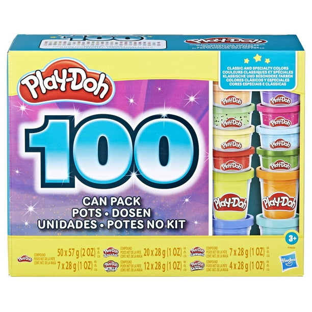 Play-Doh Wow 100 Modeling Compound Variety Pack with 100 Cans, Ages 3 ...