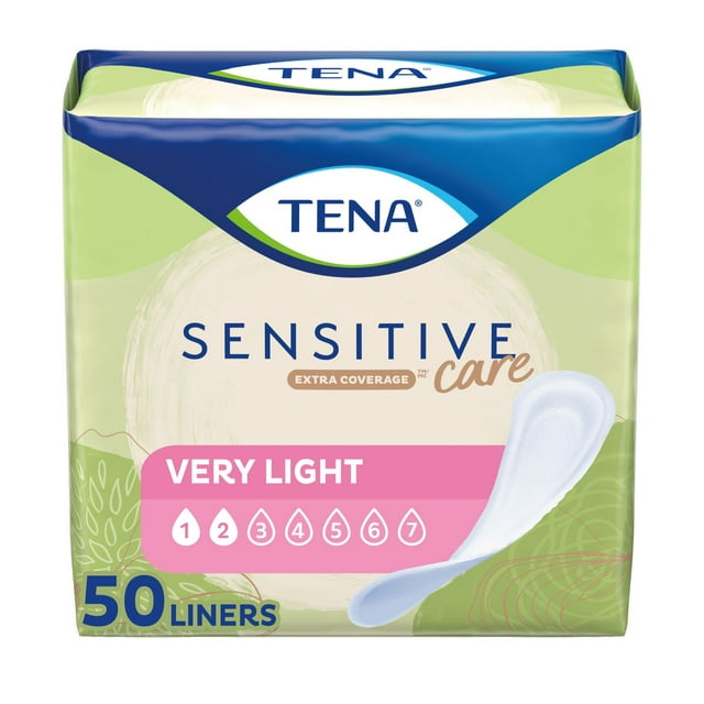TENA Sensitive Care Incontinence Liner for Women, Bladder Leakage, Very ...