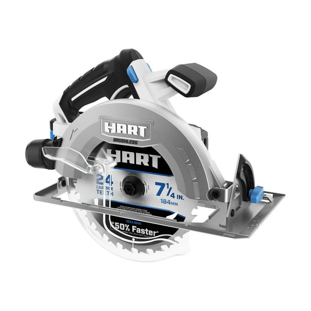 HART 20-Volt Brushless 7-1/4 Inch Circular Saw (Battery Not Included ...