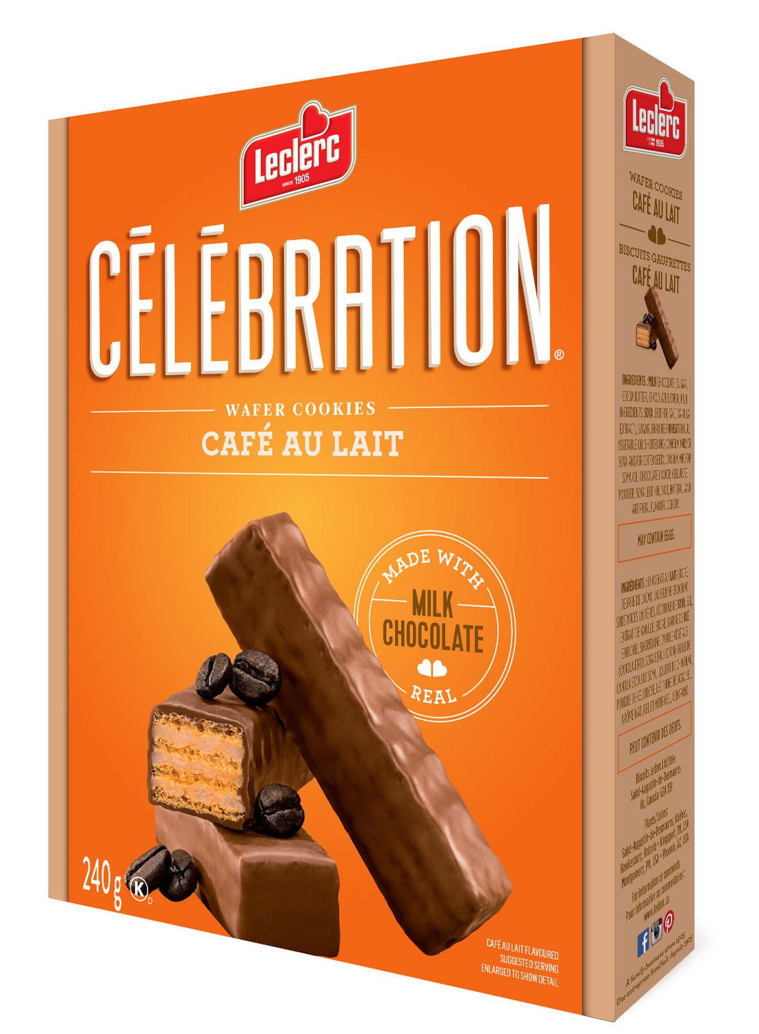 Celebration Leclerc Café au Lait Wafer Cookies | Walmart Canada