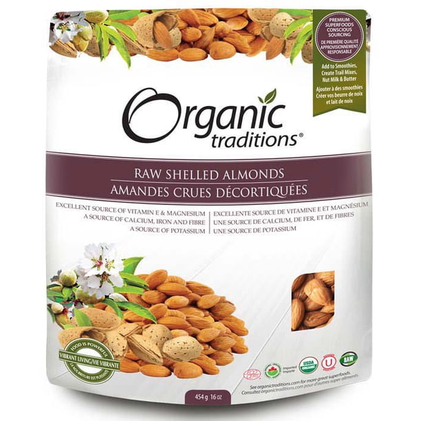 Organic Traditions Raw Shelled Almonds - Walmart.ca