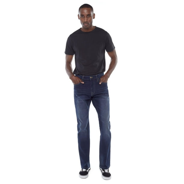 Jeaniologie ™ Men's 5-pocket Bootcut Jean - Dark Indigo Rinse - Walmart.ca