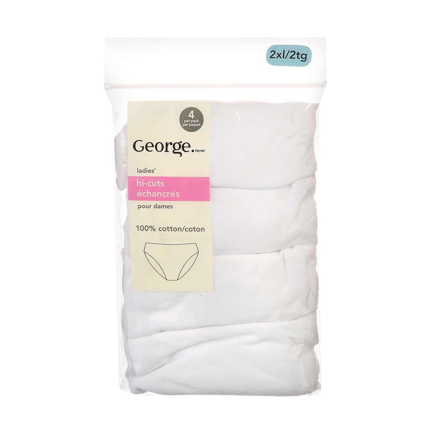 George Plus George Women's Hi-Cut Briefs, 4-Pack | Walmart Canada