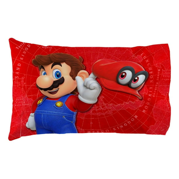 Super Mario "Caps Off" Pillowcase - Walmart.ca