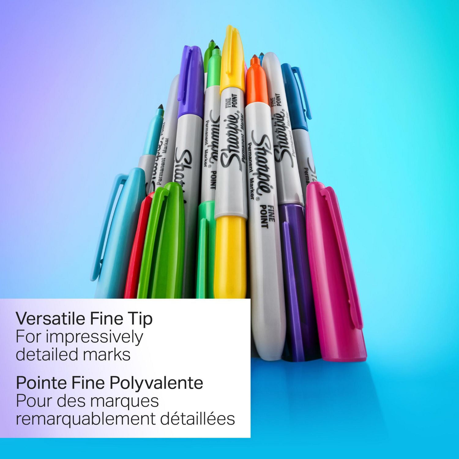 Sharpie Glam Pop Permanent Markers Fine Point Assorted Colours 24 Count
