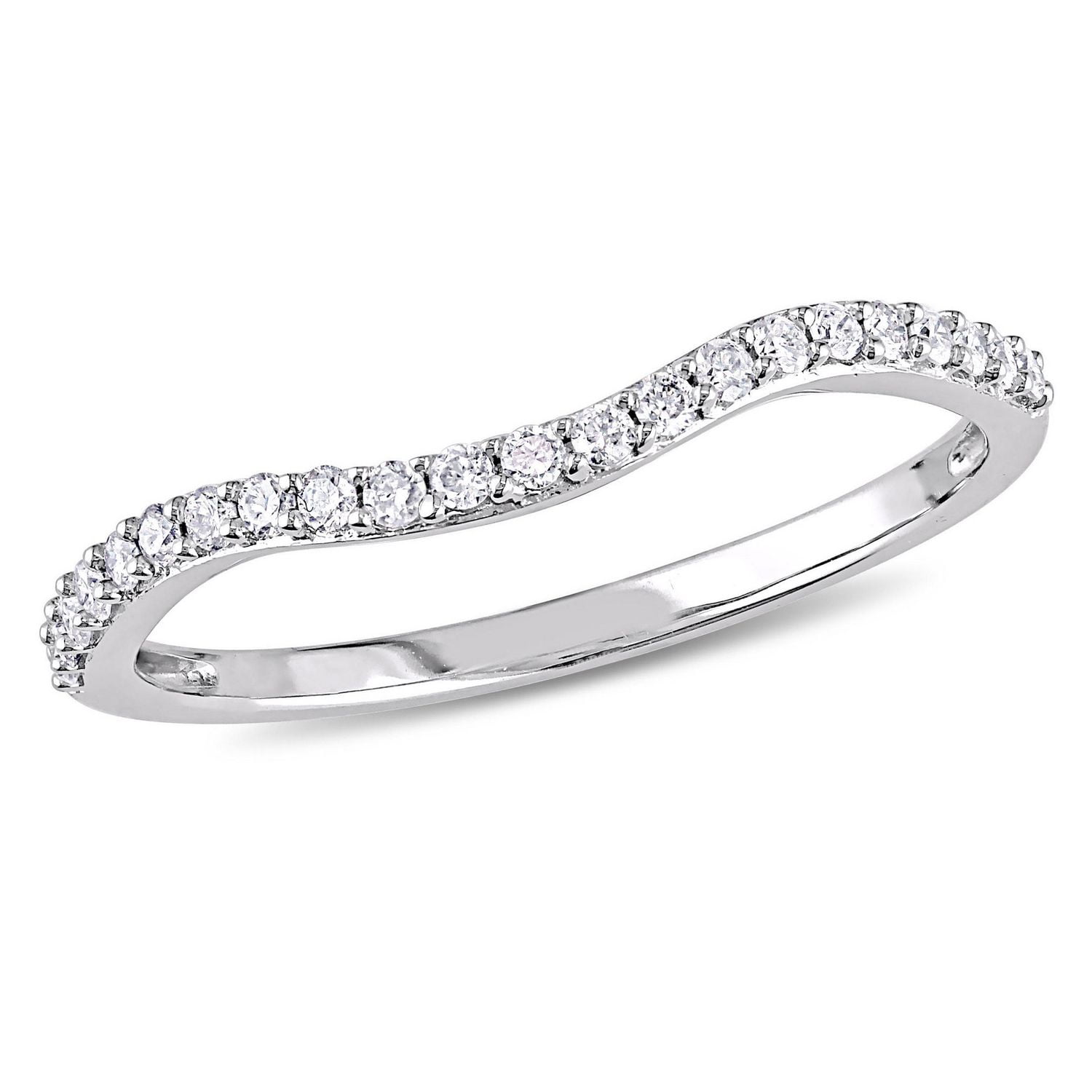 Click here for Miabella 1/4 Carat T. W. Diamond 14 K White Gold C... prices