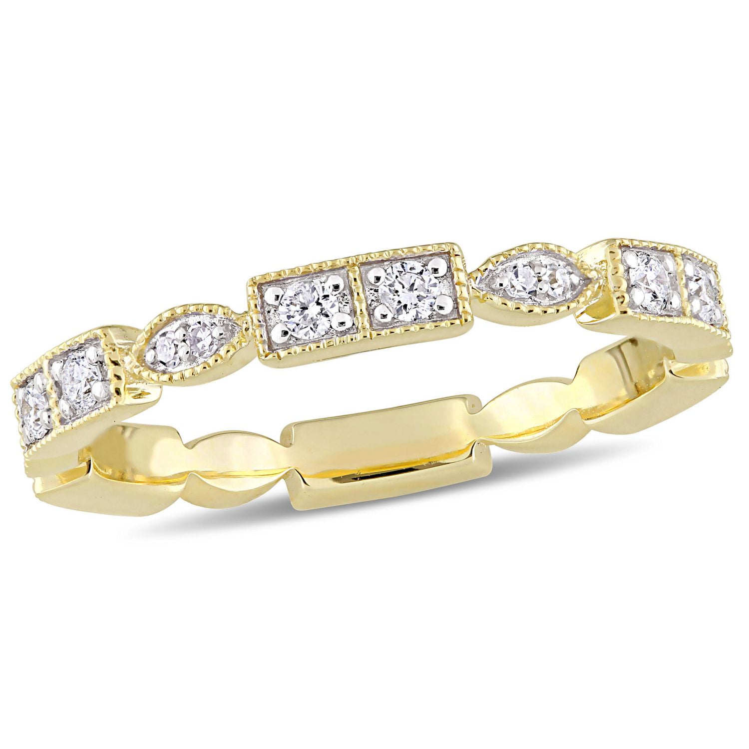 Click here for Miabella 1/3 Carat T. W. Diamond 10 K Yellow Gold... prices