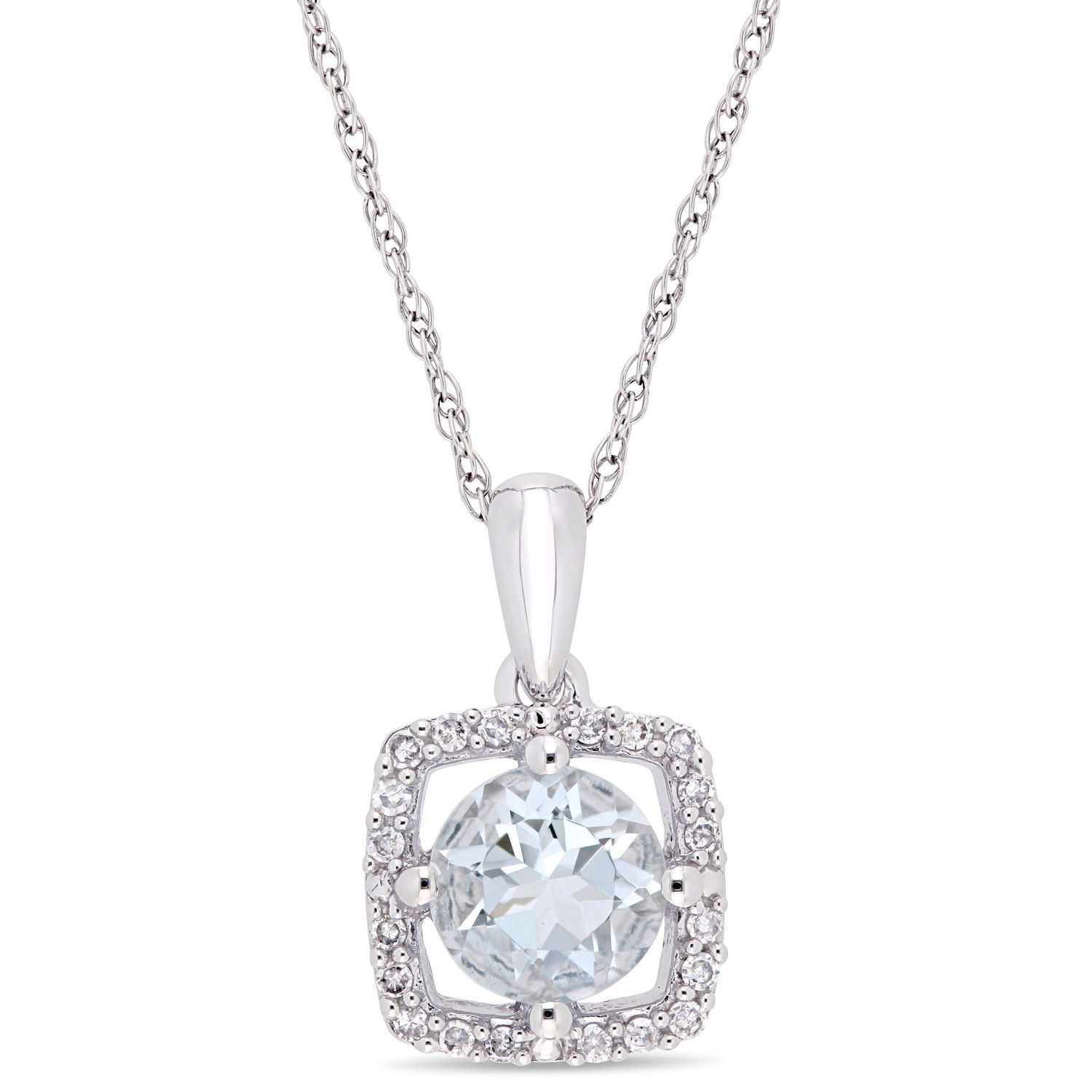 Click here for Tangelo 3/4 Carat T. G.W. Aquamarine And 1/10 Cara... prices