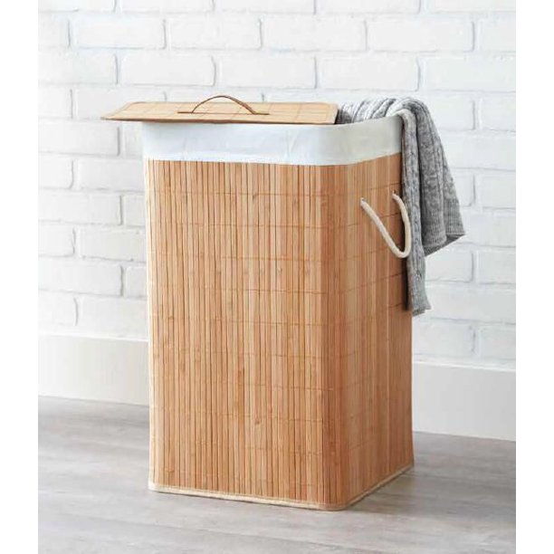 MAINSTAYS Square Bamboo Laundry Hamper - Walmart.ca
