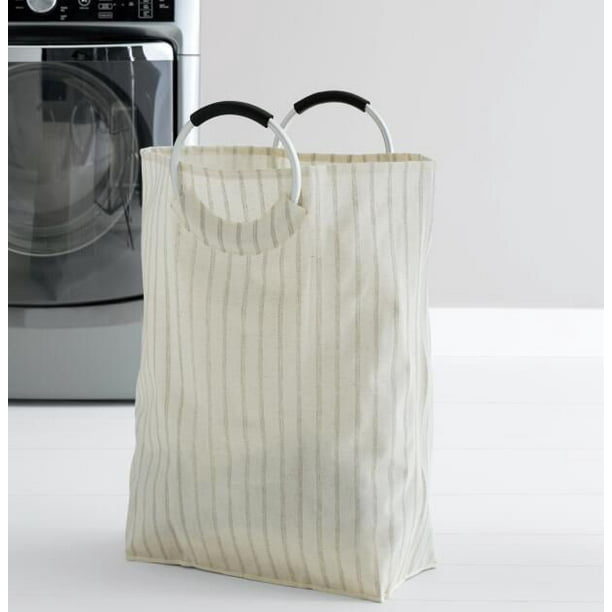MAINSTAYS Collapsible White And Grey Laundry Tote - Walmart.ca