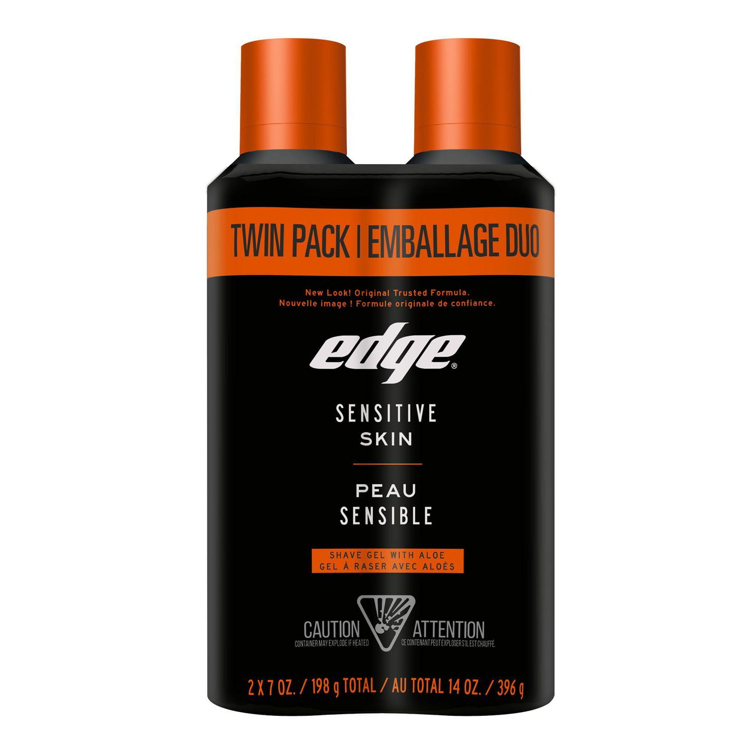 Edge Sensitive Skin Mens Shave Gel, Value Pack, 2 x 198g, 2 x 198 g ...