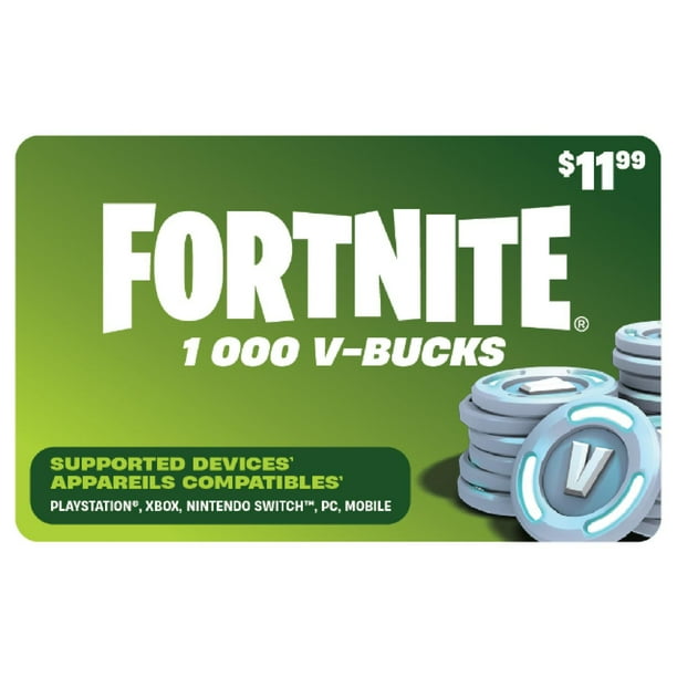 Fortnite 1,000 V-Bucks 11.99$- carte Envoi par e-mail CA seulment (Code ...