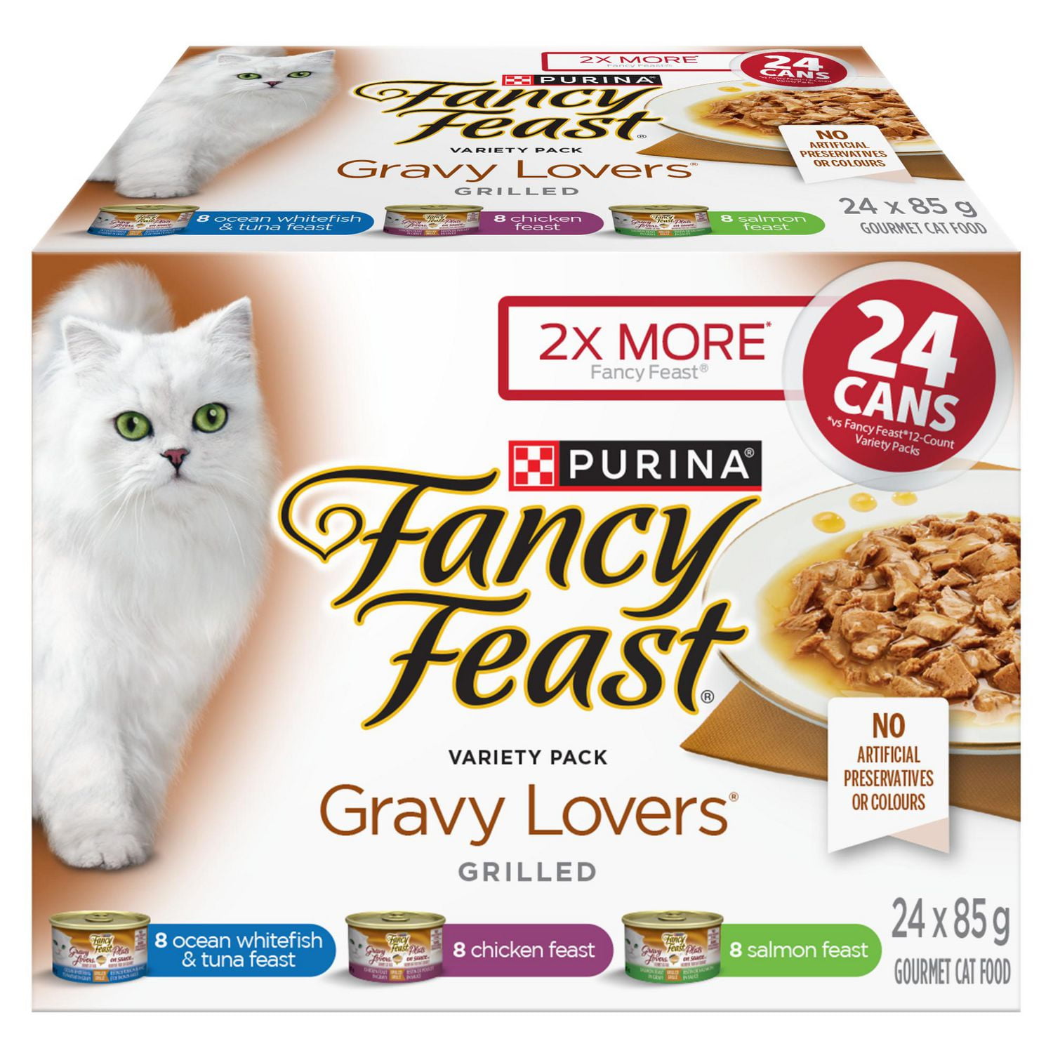 Fancy Feast Gravy Lovers Variety Pack Wet Cat Food 24 X 85g Walmart 