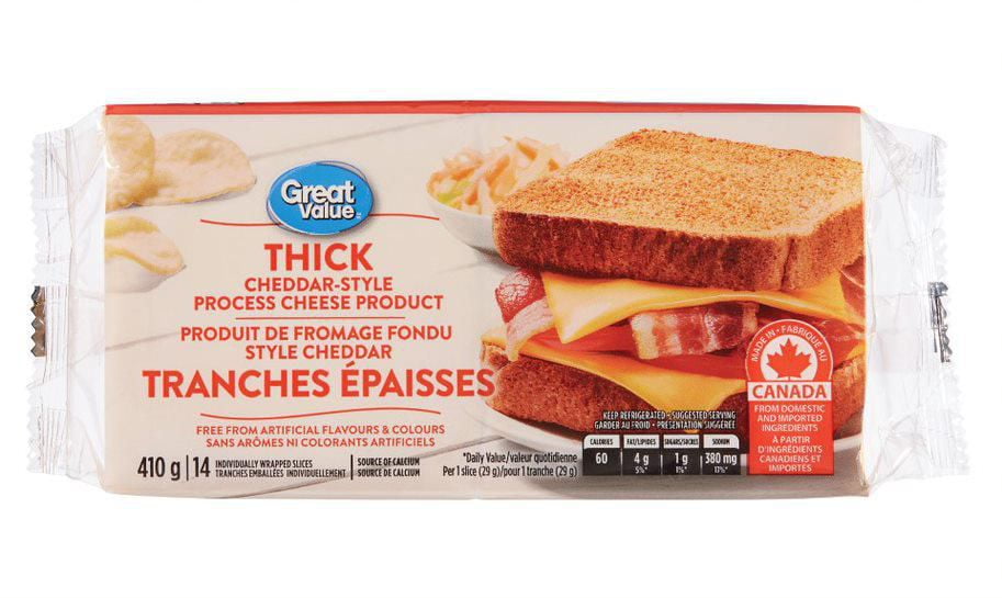 Click here for Great Value Thick Cheddar Style Process Cheese Sli... prices