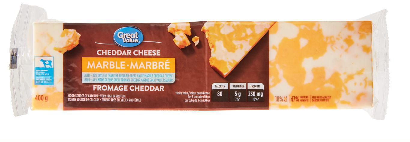 Fromage cheddar marbré Great Value | Walmart Canada