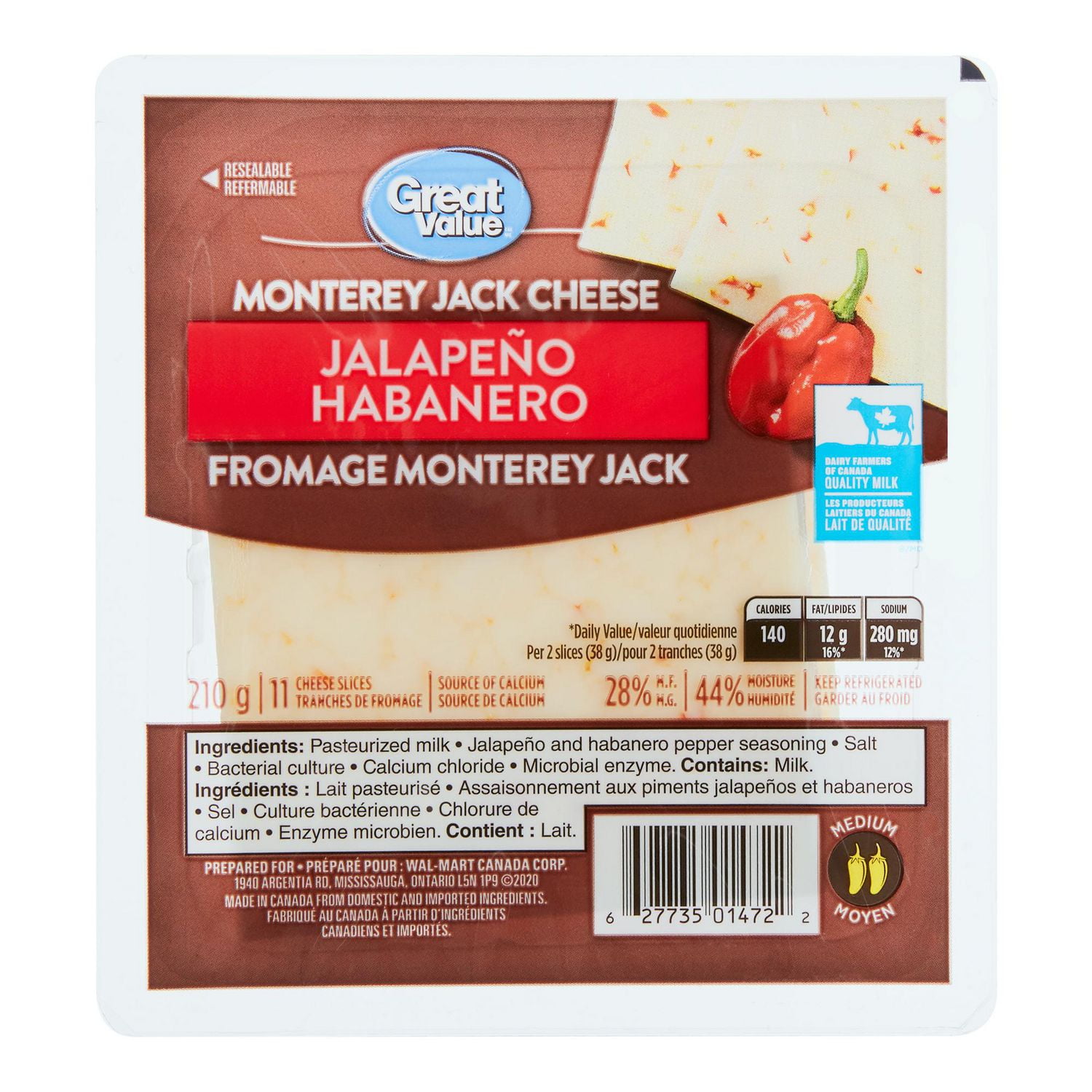 Click here for Great Value Jalapeño Habanero Monterey Jack Cheese... prices