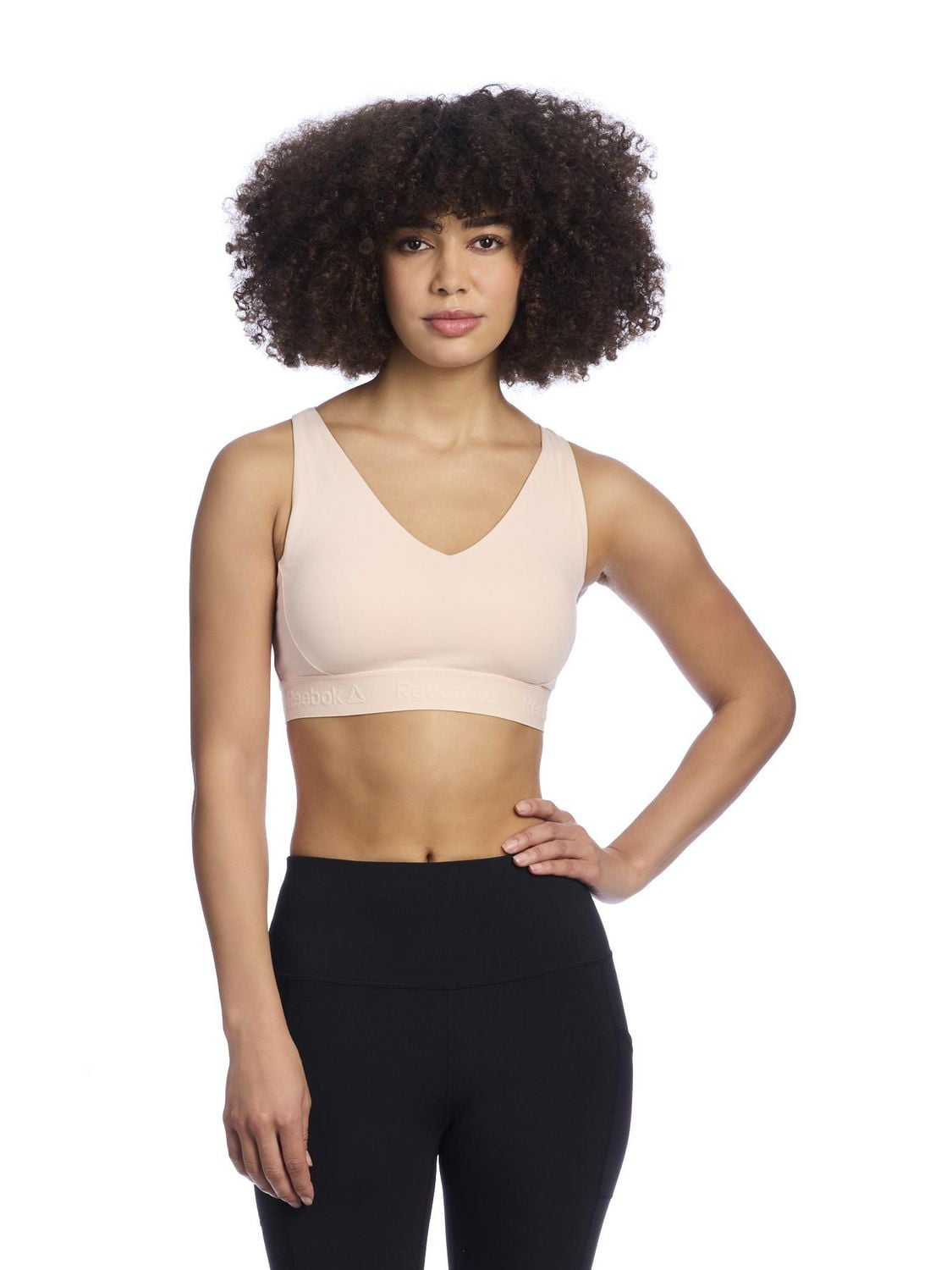 Click here for Reebok Womens Stronger Printed Sports Bra With Rem... prices