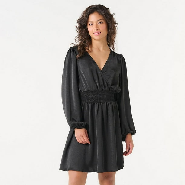 DV SATIN CROSS OVER DRESS - Walmart.ca