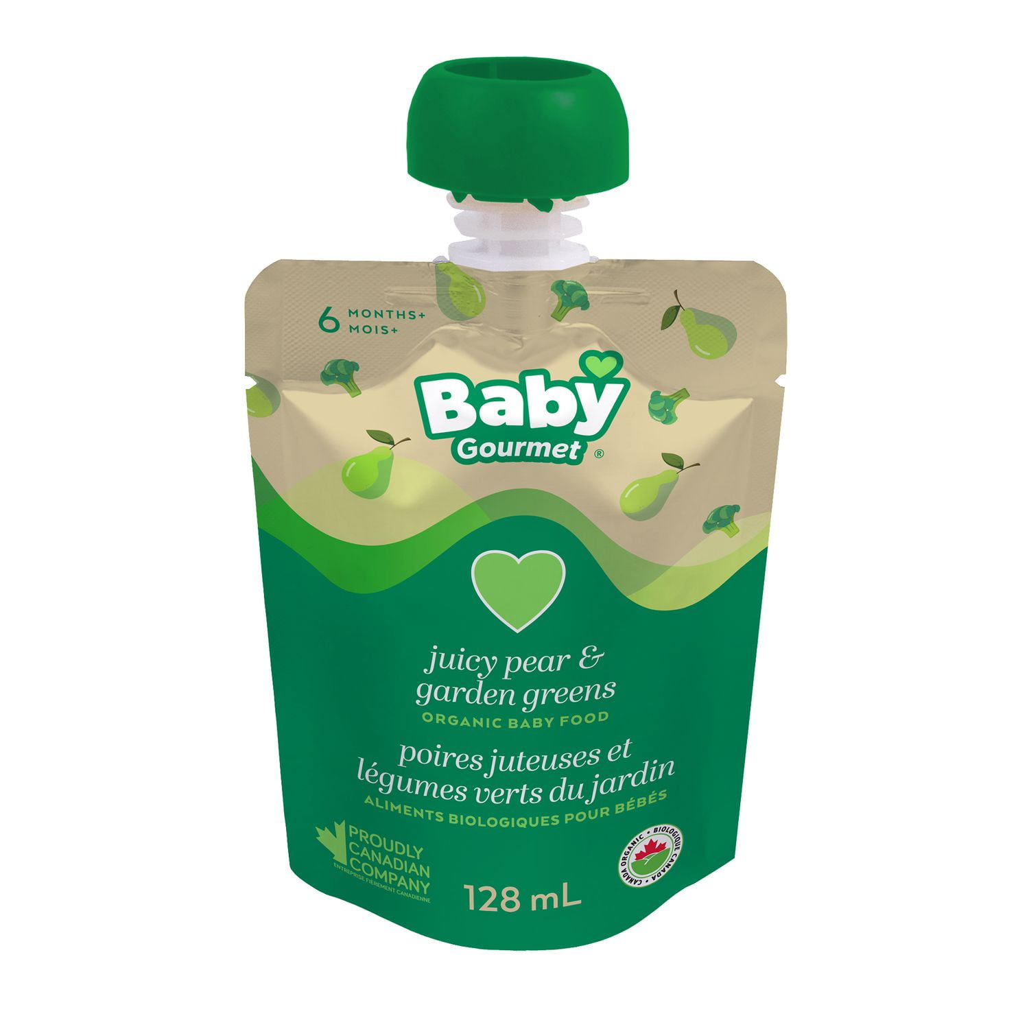 Baby Gourmet Juicy Pear & Garden Greens Organic Baby Food Puree ...