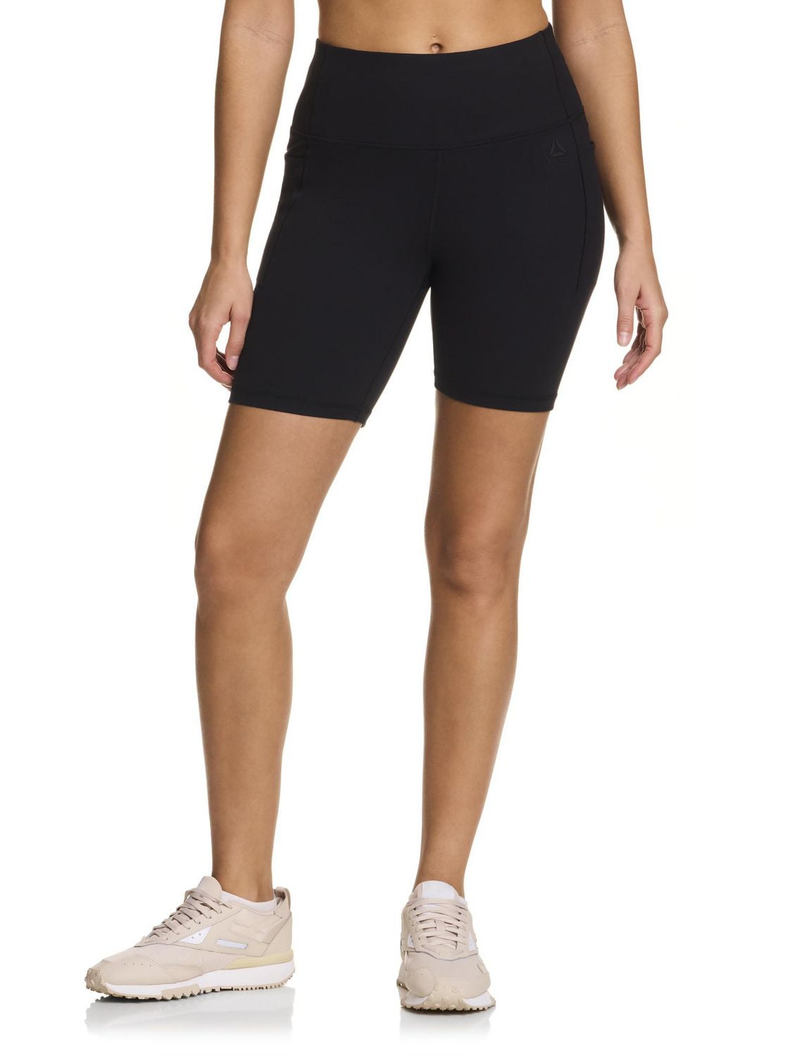 Reebok Women’s ‘Reflex’ High-Rise 7” Inseam Biker Shorts with Pockets ...
