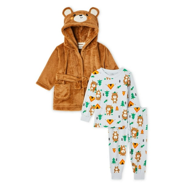 George Baby Boys' Robe and Pajamas 3-Piece Set - Walmart.ca