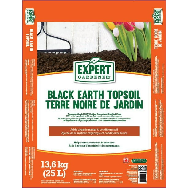 Expert Gardener Black Earth Topsoil 25 L - Walmart.ca