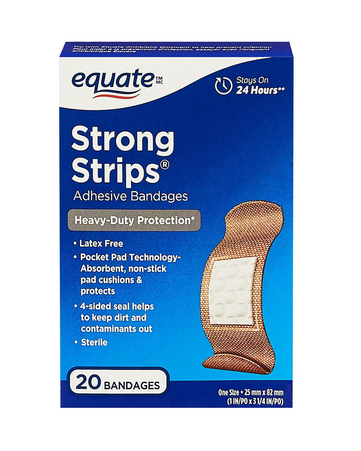 Click here for Equate Strong Strips Adhesive Bandages One Size prices